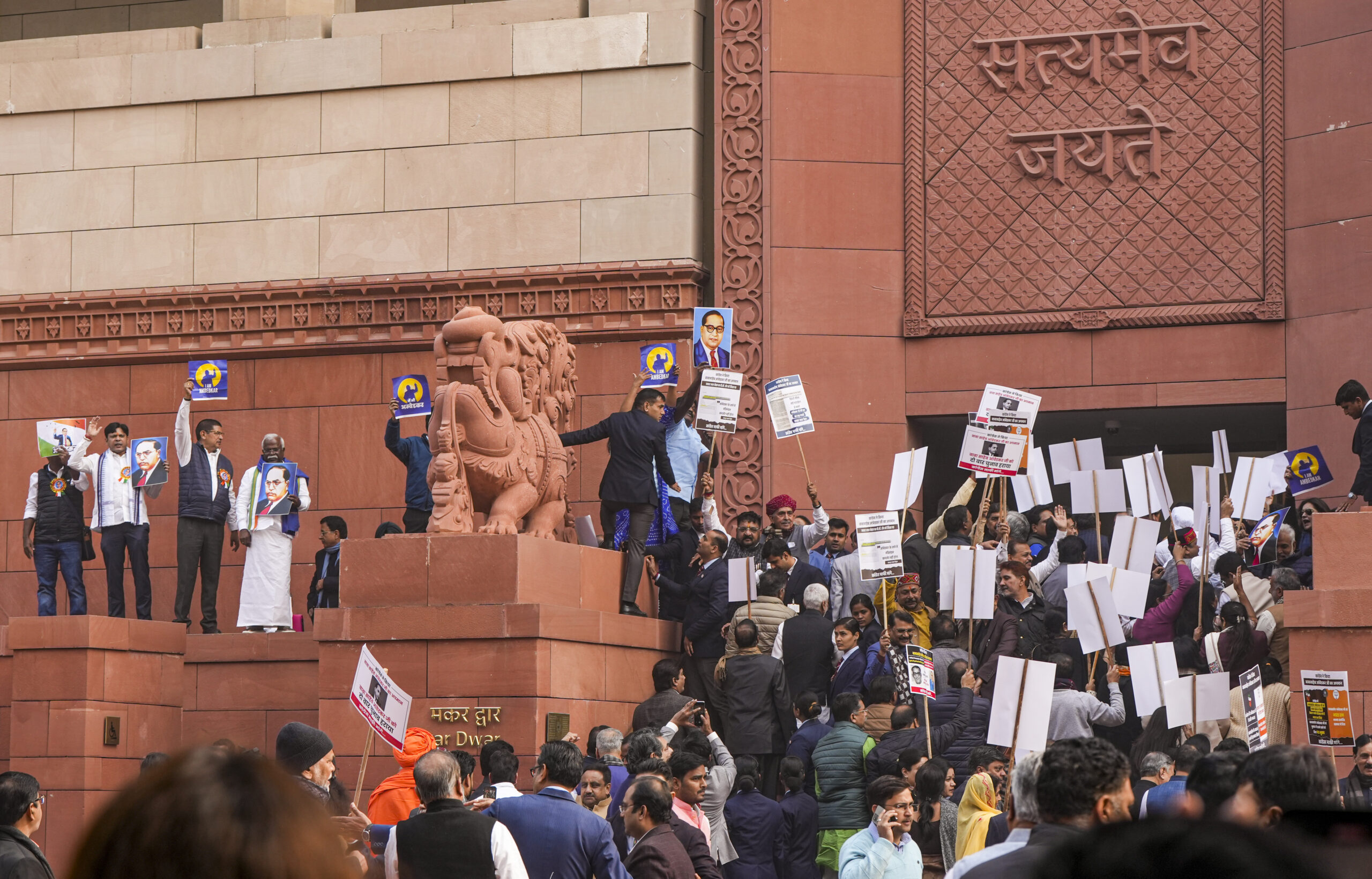 Clash At Parliament: Opposition And BJP MPs Face Off Over Ambedkar ...